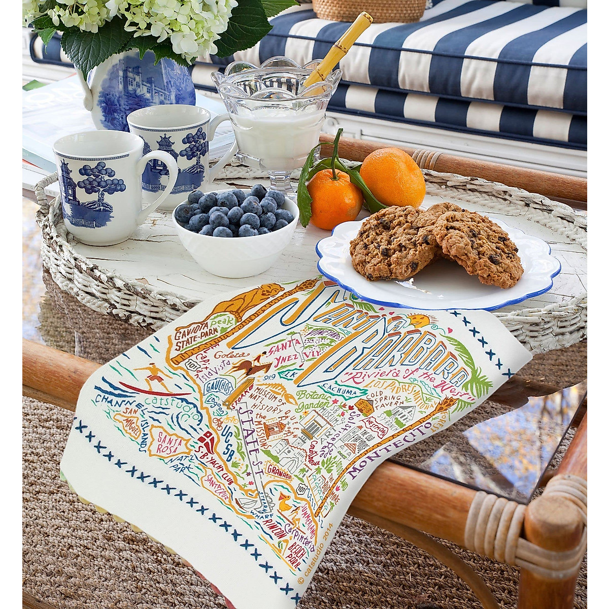 Catstudio Santa Barbara Dish & Hand Towel | Great for Kitchen, Bar, & Bathroom