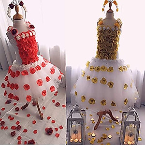 Tulle Fabric Roll, 6” by 200 Yards (600FT) Tulle Organza Fabric Spool for DIY Tutu Skirt Baby Shower Decor Wedding Backdrop Crafts Birthday Party Supplies (White)