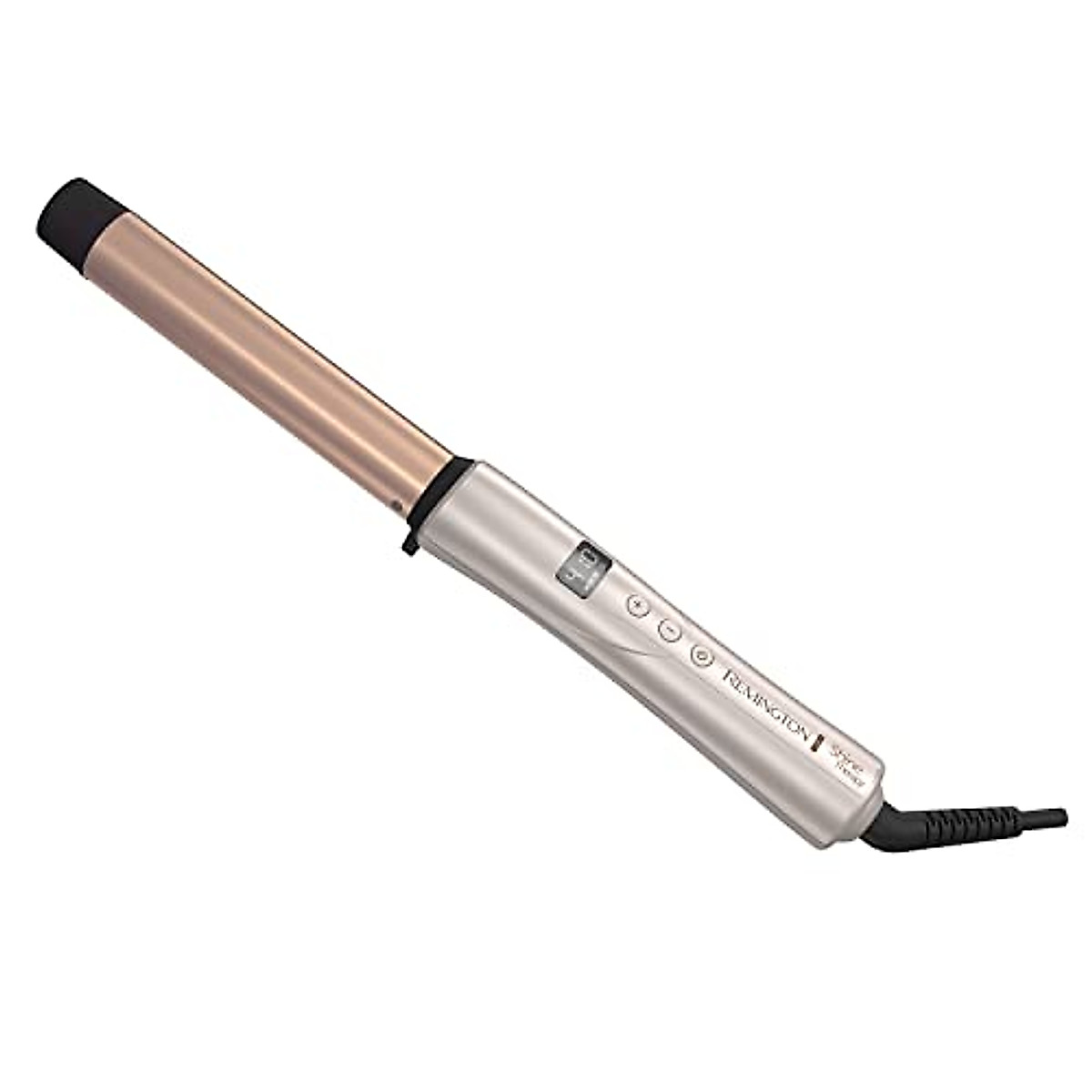 REMINGTON Shine Therapy Argan Oil & Keratin Infused 1 Inch Straight Barrel Curling Wand for Loose Waves, Includes Heat Glove