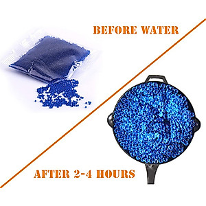 TANSAR Gel Ball Blaster Ammo Refill (7-8 mm,6 pack,10000 Pieces Per Pack), Gel Splat Bullets, Compatible with Gel Ball Blaster, Blue Colour, for Ages 14+