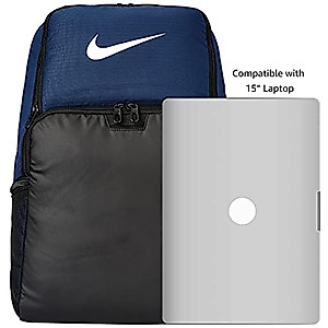NIKE Brasilia XLarge Backpack 9.0, Midnight Navy/Black/White, Misc