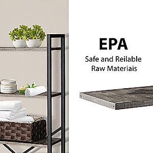 Holywarm Over The Toilet Storage with Basket 3-Tier Over The Toilet Storage Cabinet with Adjustable Feet,Multifunctional Over Toilet Bathroom Organizer Bathroom Shelves Easy to Assemble, Greige