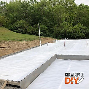 Whitecap Premium Cross-Woven Vapor Barrier - 20 Mil - (12' x 100') - Tear Resistant, Heavy Duty Vapor Barrier, Drop Cloth Moisture Barrier Plastic Sheeting for Crawlspace, Garden, Greenhouses