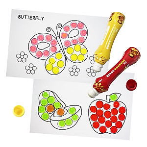 Yuanhe Bingo Daubers Dot Markers - 3 oz Paint Dotter Bingo Dabbers/Dobbers, Set of 6