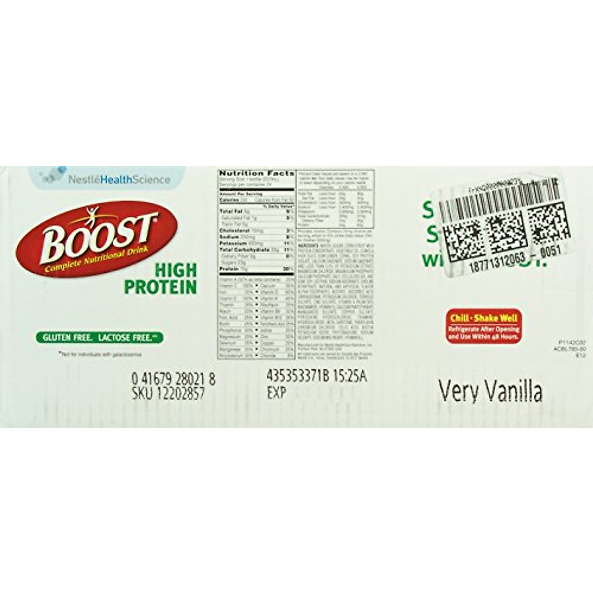 Boost High Protein Complete Nutritional Drink, Very Vanilla, 8 fl. oz., 24 Count