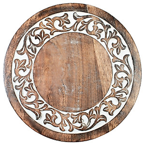 Crocon Side Table, Small End Table for Living Room Bedroom Office Patio Small Spaces Bedside Table Nightstand Decorative Coffee Table Home Décor Wood Stool for Plant Flower pots, 12 x 12.5 Inch