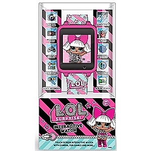 Accutime Kids LOL Surprise Hot Pink Educational Touchscreen Smart Watch Toy for Girls, Boys, Toddlers - Selfie Cam, Learning Games, Alarm, Calculator, Pedometer and more (Model: LOL4104)