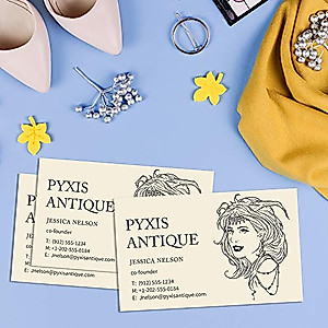 Avery Printable Business Cards with Sure Feed Technology, 2" x 3.5", Ivory, 250 Blank Cards for Inkjet Printers (08376)