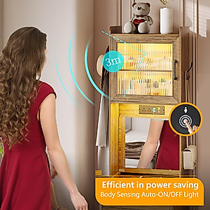 Vlsrka 70" H Vanity Desk with Flip Top Mirror, Small Vanity Desk with Mirror and Lights, Compact Vanity with Hidden Chair, Drawers, Power Outlet, Vanity Dressing Table for Small Spaces, Brown