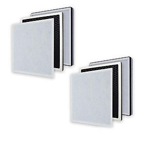 PUREBURG Replacement Filter Compatible with Oregon Scientific CF8410 & Ivation IVAHAP300 & SereneLife PSLAPU35 Air Purifier,2-Pack H13 HEPA 4-Stage Filtration Activated Carbon