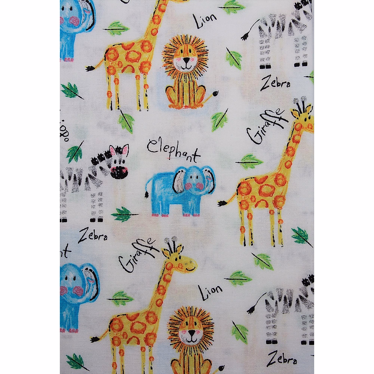 Fat Quarter Quilting Cotton Fabric Bundle Set of 6 Animals