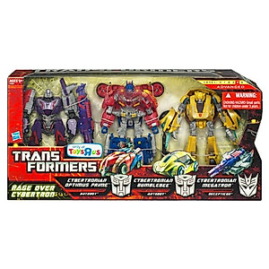 Transformers Generations Rage Over Cybertron. Deluxe Cybertronian Optimus Prime, Deluxe Cybertronian Bumblebee, & Deluxe Cybertronian Megatron