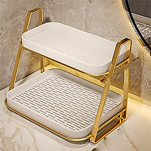 Double-Layer Desktop Dressing Table Rack Shelf Bathroom Countertop Sink Vanity Vanity Cosmetic Storage Box