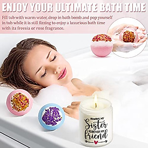 Sisters Gifts from Sister Mothers Day Gifts for Sister from Brother, Best Friend Birthday Gifts for Sister in Law Soul Sister, Friend Gifts for Women Birthday Gift Basket for Sister with Wine Tumbler