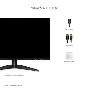 ViewSonic VX2768-2KP-MHD 27 Inch 1440p 1ms 144Hz IPS Gaming Monitor with FreeSync Premium, Eye Care, HDMI and DisplayPort