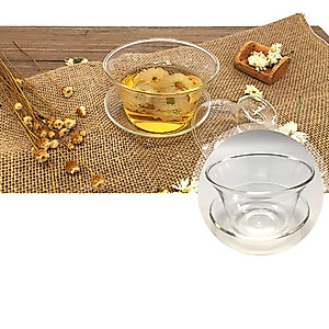 Gaiwan Tea Set, Chinese Traditional Gai Wan Cup With Lid For Infuser Oolong Tea/Puerh Tea (Glass)