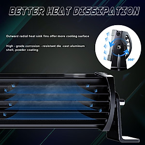 SLARY 32 Inch 180W LED Light Bar White/Amber Flasing Strobe Light with Six Modes Driving Fog Lights Spot Flood Combo Beam Bumper Lights with Switch Wiring Harness for Offroad Truck 4WD SUV ATV UTV