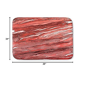 Dia Noche Designs, Bath and Kitchen Floor Mats, Large 36 x 24 in, BR-JuliaDiSanoAgateMagicRustRed2