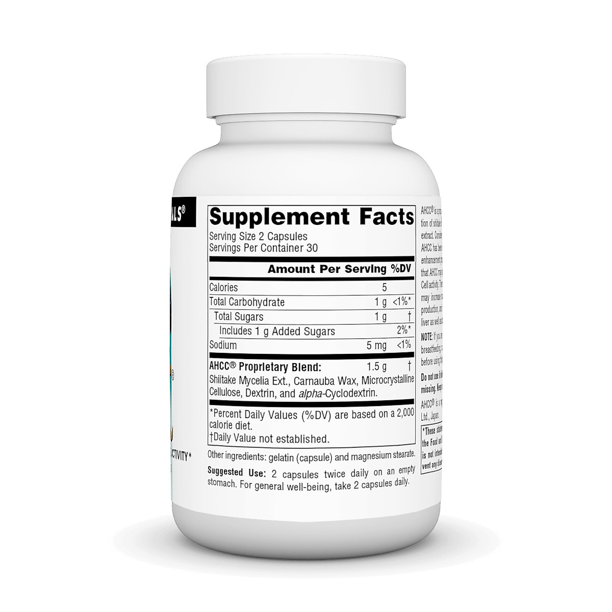 Source Naturals AHCC 750 mg Increases Natural Killer Cell Activity* - 60 Capsules