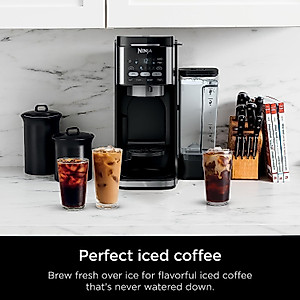 Ninja CFP101 DualBrew Hot & Iced Coffee Maker, Single-Serve, Compatible with K-Cups & 12-Cup Drip Coffee Maker, Black (Renewed)