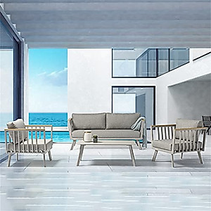 QUUL Garden Sofa Sofa Combination Aluminum Alloy Outdoor Courtyard Balcony Sunscreen Leisure