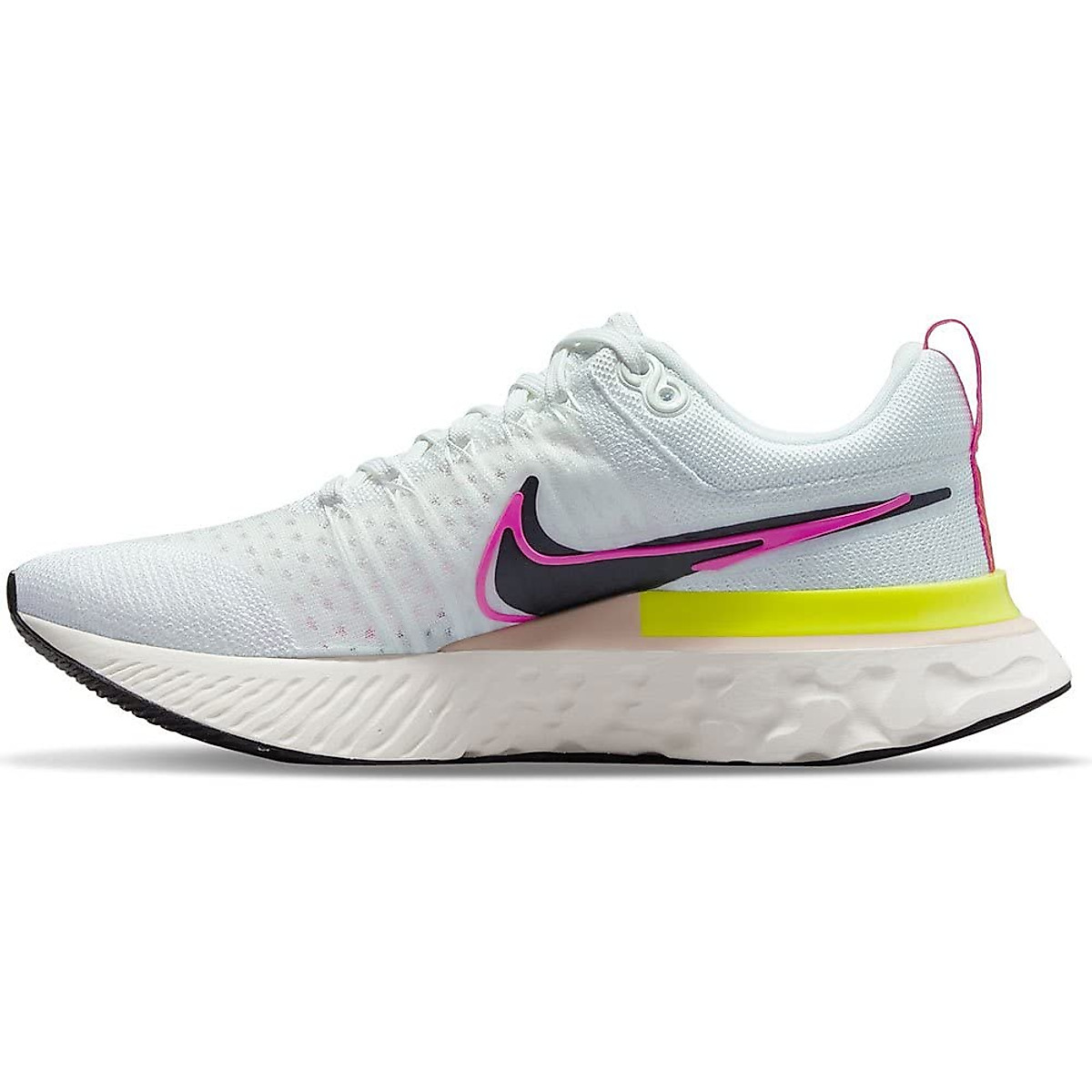 Nike Womens React Infinity Run FK 2 Running Trainers DJ5396 Sneakers Shoes (UK 6 US 8.5 EU 40, White Black sail Pink Blast 100)