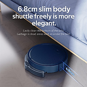 WAGNUS Robot mop Wireless Robotic Robot Vacuum Cleaner Intelligent Robotic Control Smart Home Appliance for Sweeping and Mopping (Color : Blue)