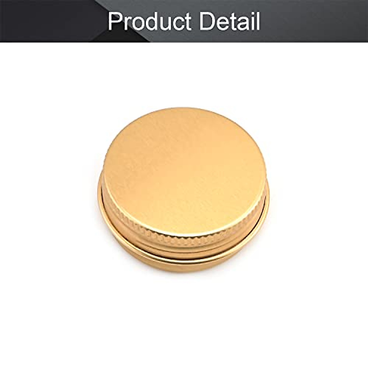 Othmro 12pcs 0.5oz Metal Round Tins Aluminum Tin Cans Containers with Screw Lid, 40 * 18mm(DxH) Gold tin cans for Salve, Spices, Lip Balm, Tea or Candies 15ml