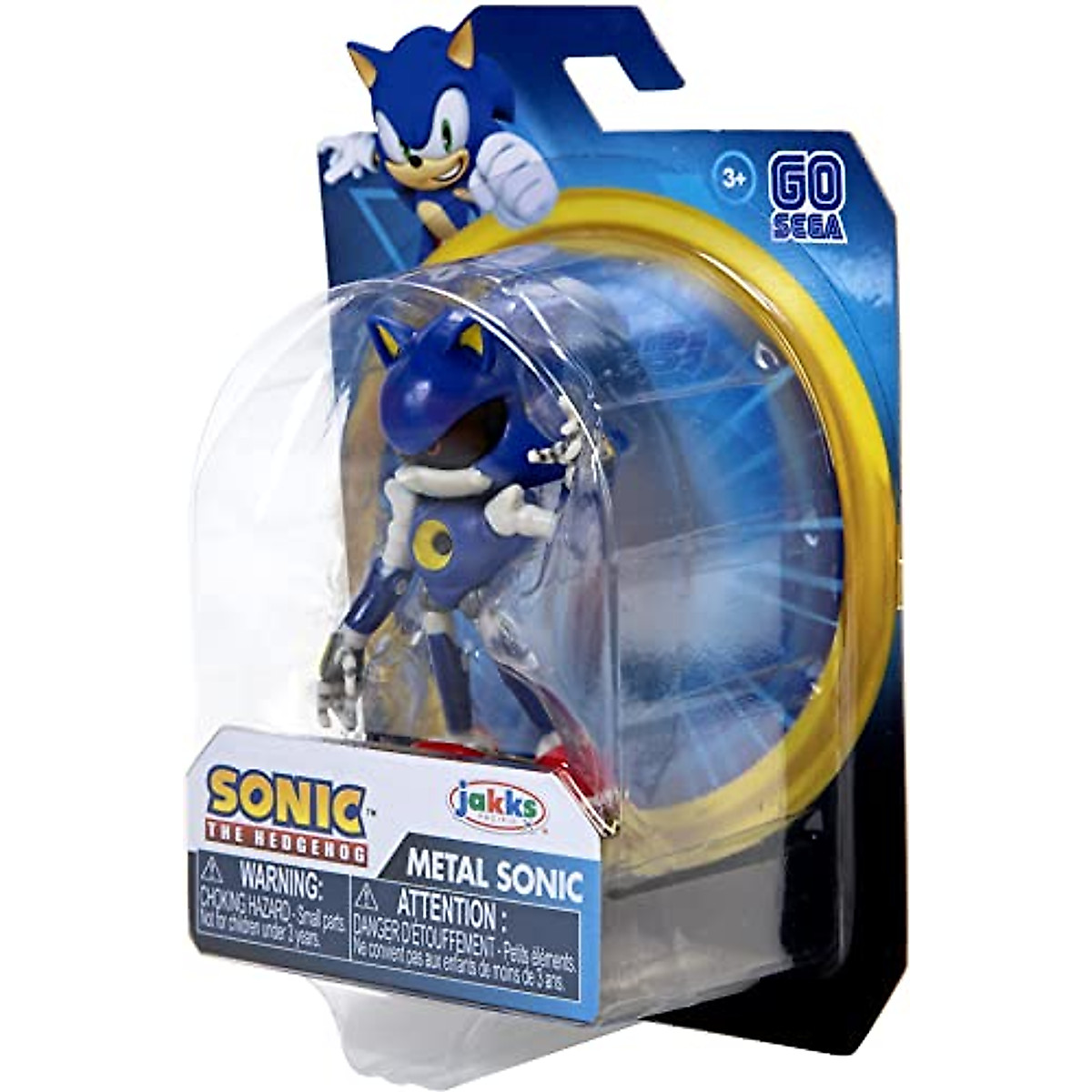 Sonic The Hedgehog Action Figure 2.5 Inch Metal Sonic Collectible Toy , Blue, 3 years