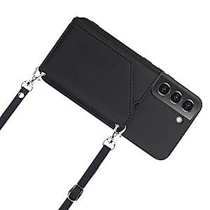 NAMSAR Crossbody Case with Card Holder For Samsung Galaxy S23,Adjustable Rope,Card Slots Luxury Leather Case with Kickstand,Magnetic Clasp and Durable Shockproof Heavy Duty Protective Cover 6.1 inch