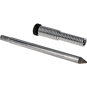 Hillman 847396 Driveway Marker Stake with Spring Back Action for Snow Poles or Rods and Student Drivers, Reflective Silver