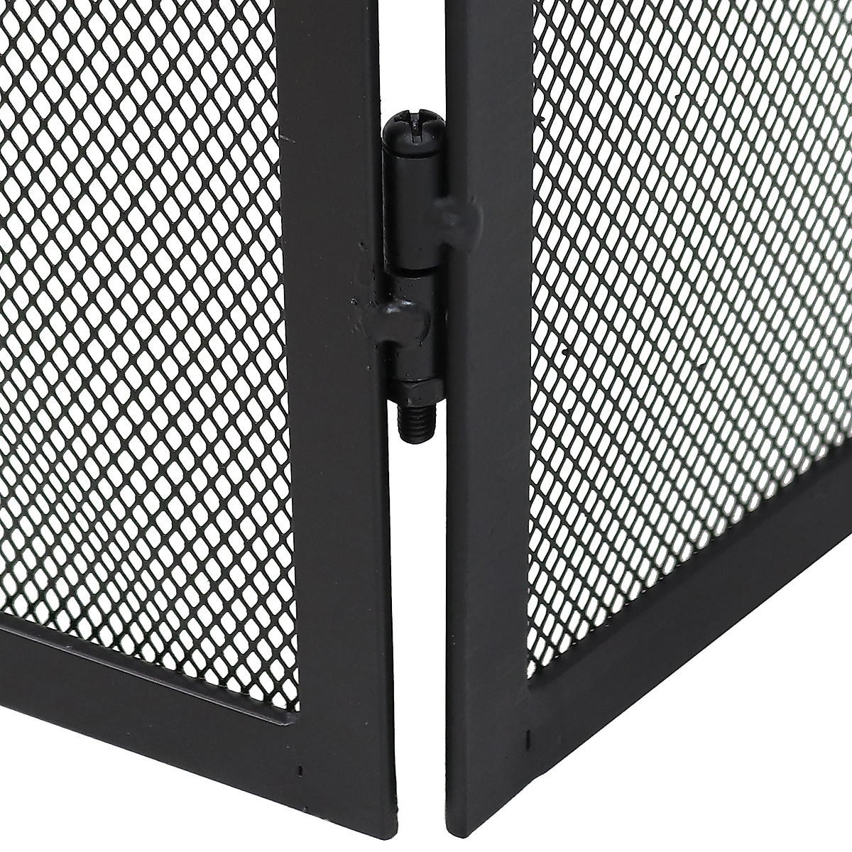 Sunnydaze Elegant Scrolling Design Steel 3-Panel Fireplace Screen with Black Powder-Coated Finish