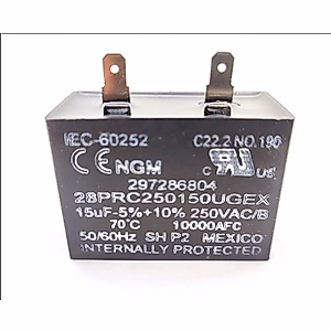 5304464438 Refrigerator Freezer Cooler Run Capacitor 1381223 216236200 216236300 216985003 218719201 218909901 218909913 3017761 3091424