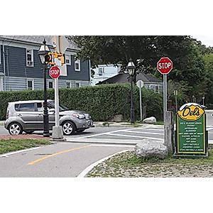 Enjoyist 2-Pack Stop Sign Street Slow Warning Reflective Signs 12"x 12" 40 Mil Rust Free Aluminum Sign, UV Protected and Weatherproof