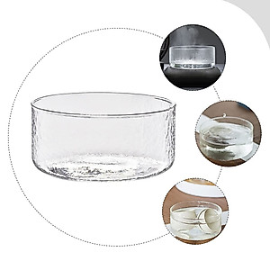 Zerodeko Glass Containers Glass Bowl Straight Sided Salad Bowl Tea Cup Washing Container Paint Brush Washer Calligraphy Brush Cleaner Water Bowl for Home Kitchen Use 1300ml Clear Tea Mug