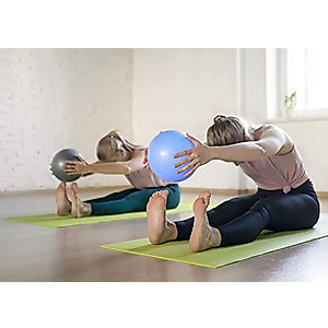 CIZEBO Small Exercise Ball for Between Knees, 6 inch Pilates Ball with Pump, Mini Yoga Core Ball Physical Therapy, Blue