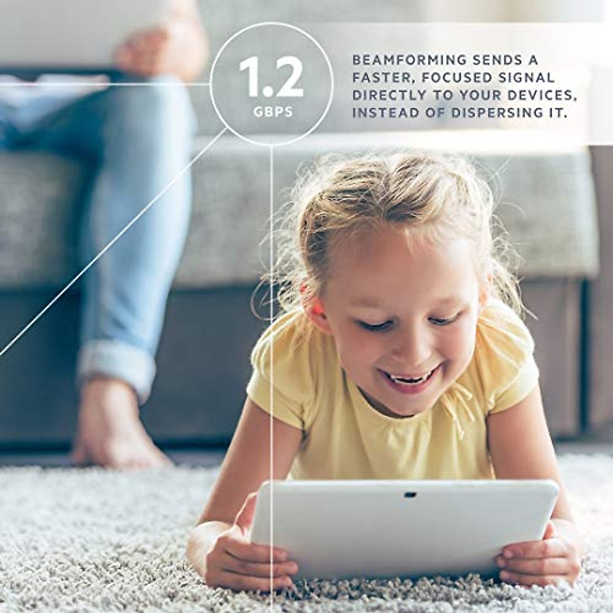 Linksys WiFi 5 Router, Dual-Band, 1,000 Sq. ft Coverage, with Parent Control, Up to 10+ Devices, Speeds up to (AC1200) 1.2Gbps - EA6350-4B
