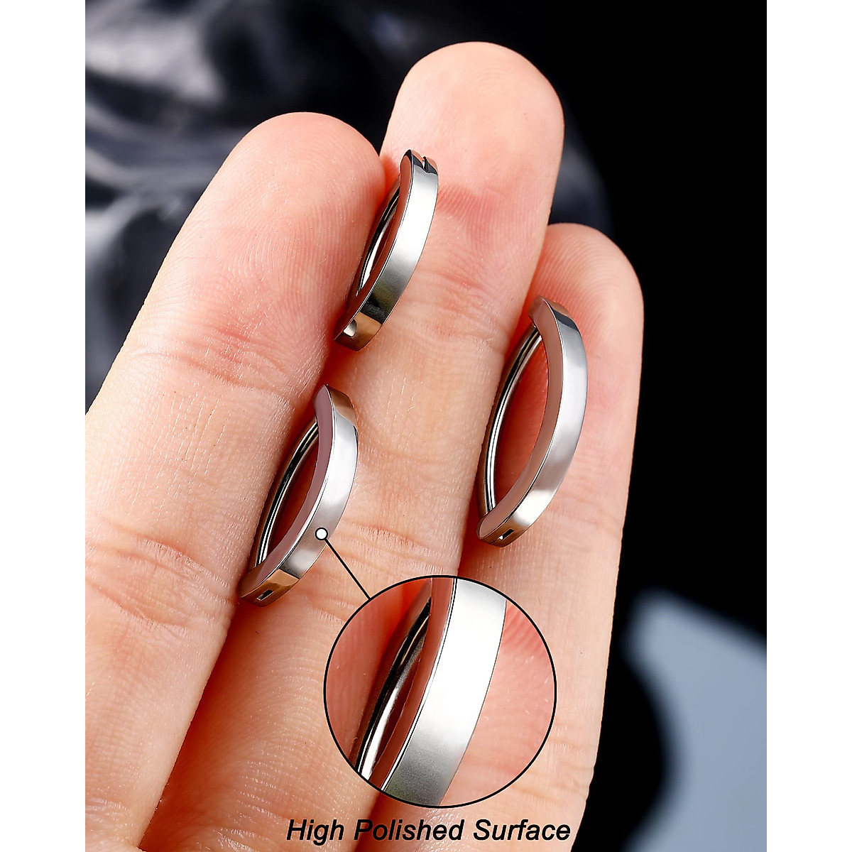 Melighting Titanium Belly Button Rings for Women 14G Belly Rings Clicker G23 Belly Piercing Hoop Reverse Curved Belly Barbell Navel Barbell Body Piercing Jewelry
