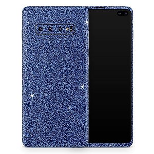 DesignSkinz Sparkling Blue Ultra Metallic Glitter Protective Vinyl Decal Wrap Skin Cover Compatible with The Samsung Galaxy S20 (Screen Trim & Back Glass Skin)