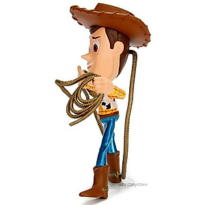 Metals 98346 Disney Pixar Toy Story Woody with Lasso Die Cast Collectible Toy Figure, 4", Yellow