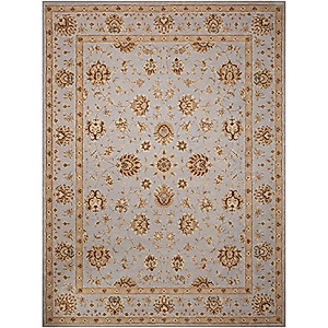 Nourison Heritage Hall Light Blue Rectangle Area Rug, 2-Feet 6-Inches by 4-Feet 2-Inches (2'6" x 4'2")