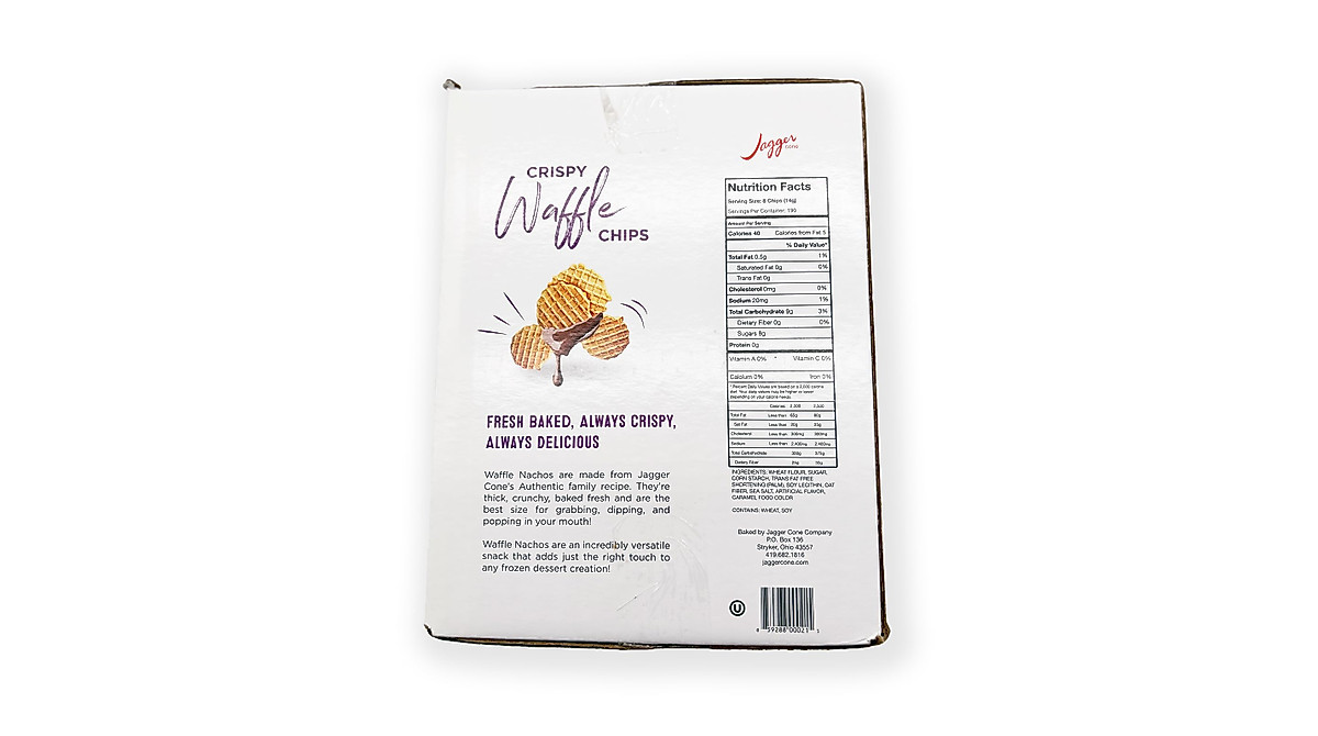 Crispy Jagger Cone Waffle Nachos for Ice Cream Treats