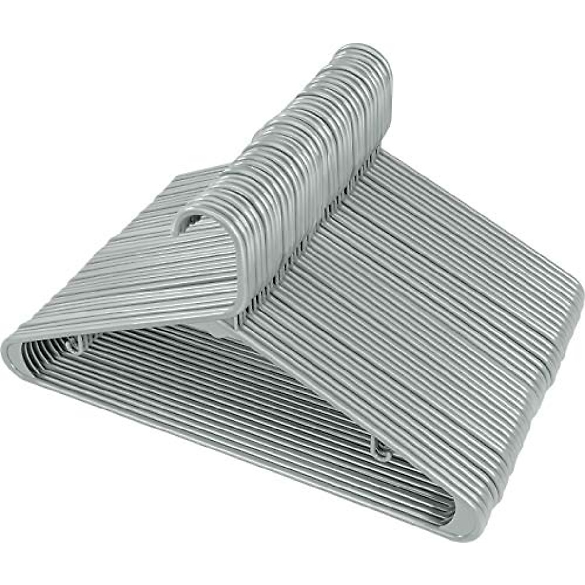 Utopia Home Plastic Hangers Value Pack of 100 - Clothes Hanger with Hooks - Lightweight & Space Saving Plastic Hangers - Durable, Slim & Sleek Grey & Black Hangers