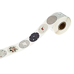 Cute Penguin Holiday Sticker Assortment / 6 Alternating Winter Designs / 500 1.5" Snowy Sweet Labels