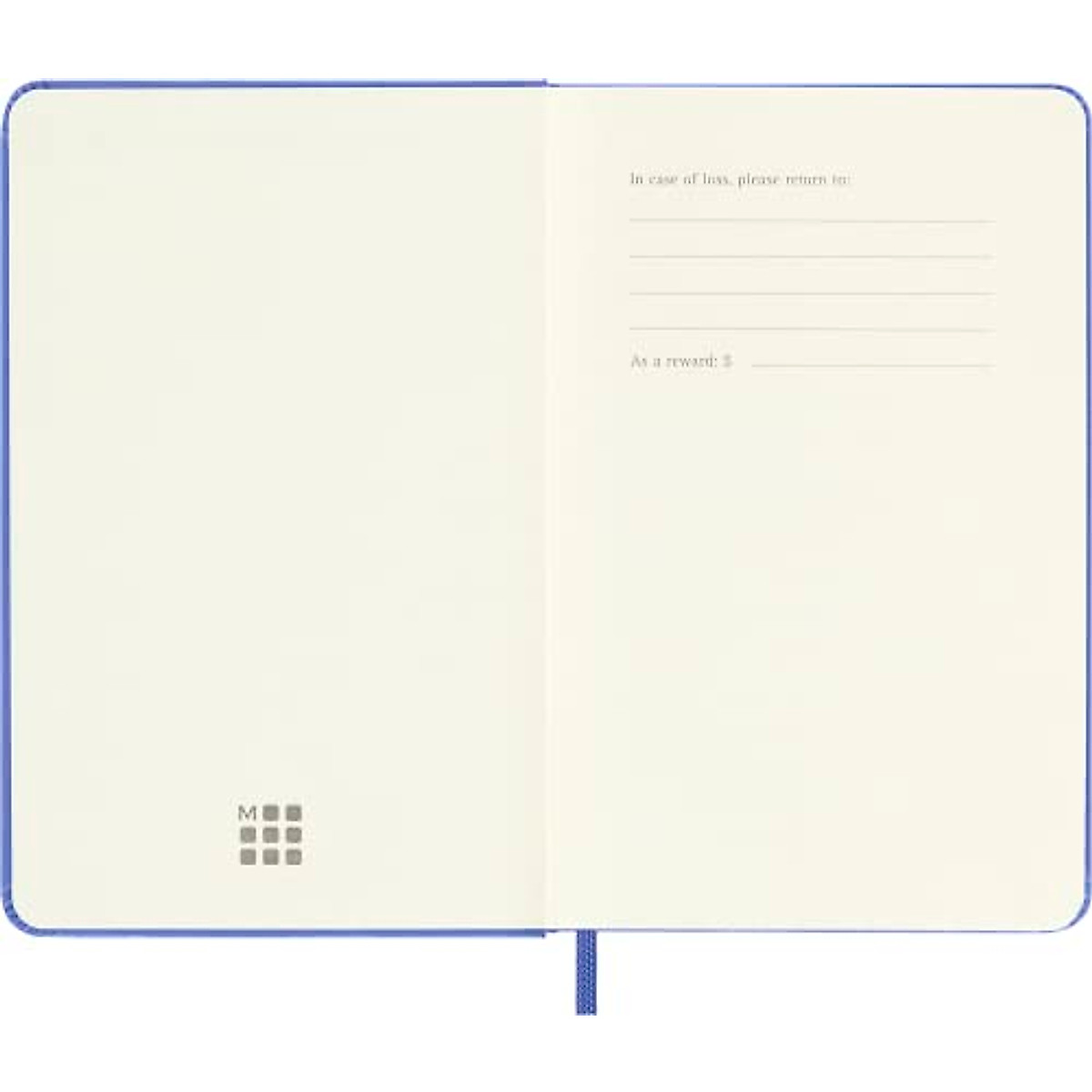 Moleskine Classic Notebook, Hard Cover, Pocket (3.5" x 5.5") Plain/Blank, Hydrangea Blue, 192 Pages