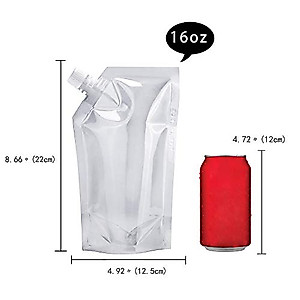 INERRWIX Plastic Flask Concealable And Reusable Cruise Sneak Flask Pouches Leak-Proof Rum Runner Cruise Drinking Flask with Funnel Set