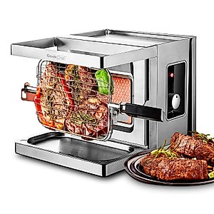 Outdoor Propane Gas Grill Geek Chef Infrared Honey Comb BBQ Non-Smoke Burner with Stainless Steel 360° Rotisserie Mesh Wave-Rack Grill Basket German Craftsmanship Design & Technology Gas Grills
