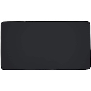 Betty Dain Stretch Jersey Knit Baby Crib Fitted Sheet, 100% Cotton, Elasticized Cover, Deep Corner Pockets, Fits Crib Mattresses Snugly, Machine Washable, Black, 52 x 28 inches