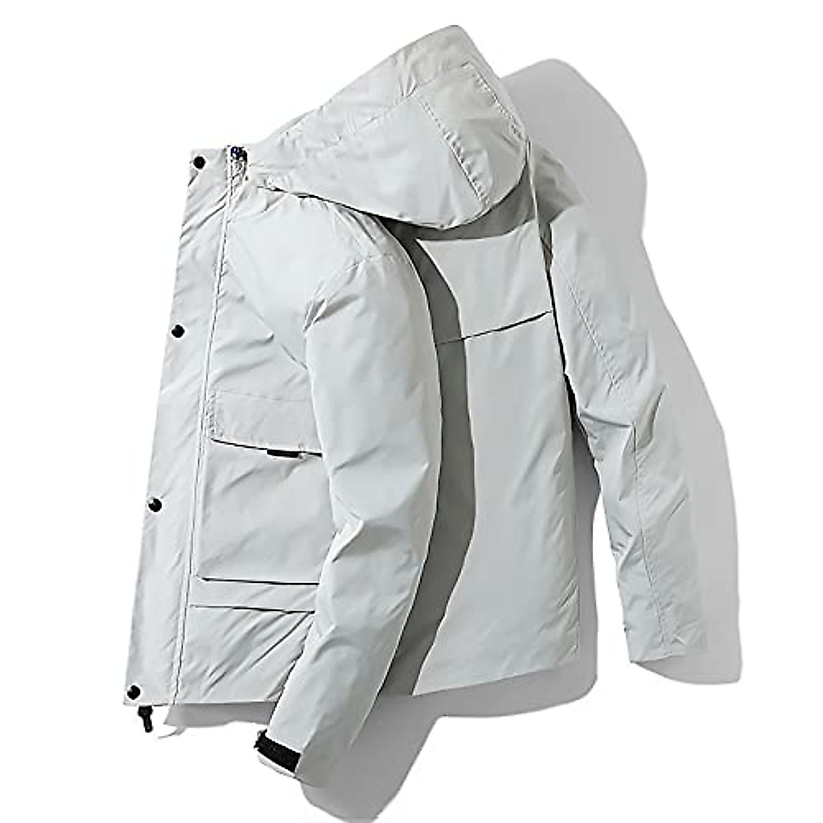 Men's Hooded Ski Jacket Winter Warm Mountain Parka Coat Waterproof Rain Jacket Outdoor Hiking Windproof Windbreaker