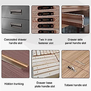 for Wood Router Slotting Locator 2 in 1 Slotted Base Fastening Bracket Guide for 65mm Wood Trimmer Machine with Invisible Slotting 1/4 Mill Bits and Cabinet Connectors